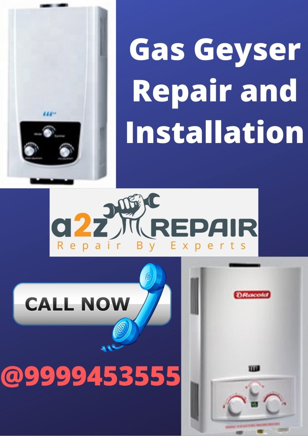 Gas Geyser Repair & Installation in Shalimar Bagh, Delhi - A2Z Repair