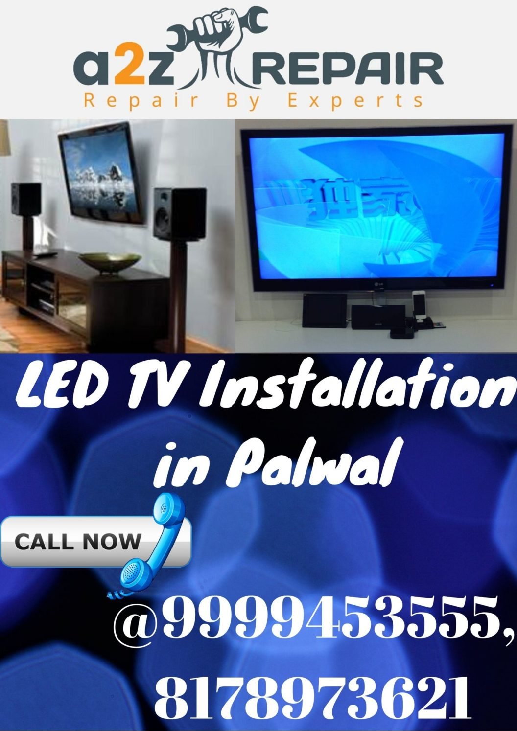 LED TV Installation in Noida - A2Z Repair Home Appliances