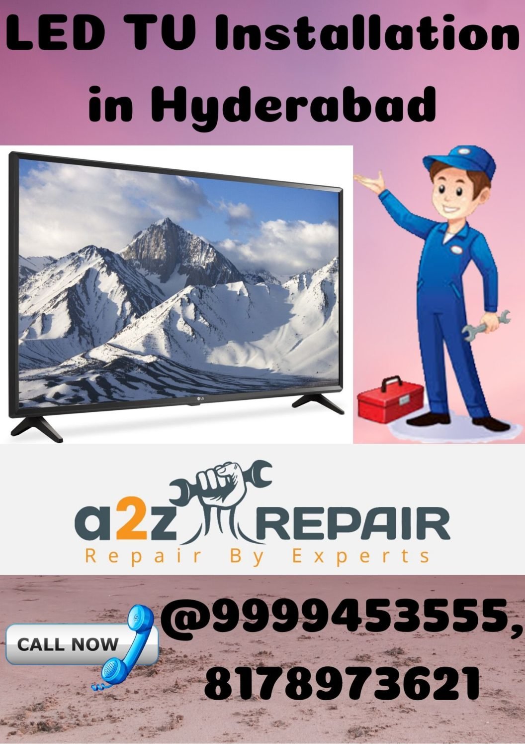 LED TV Installation in Vasundhara - A2Z Repair Home Appliances